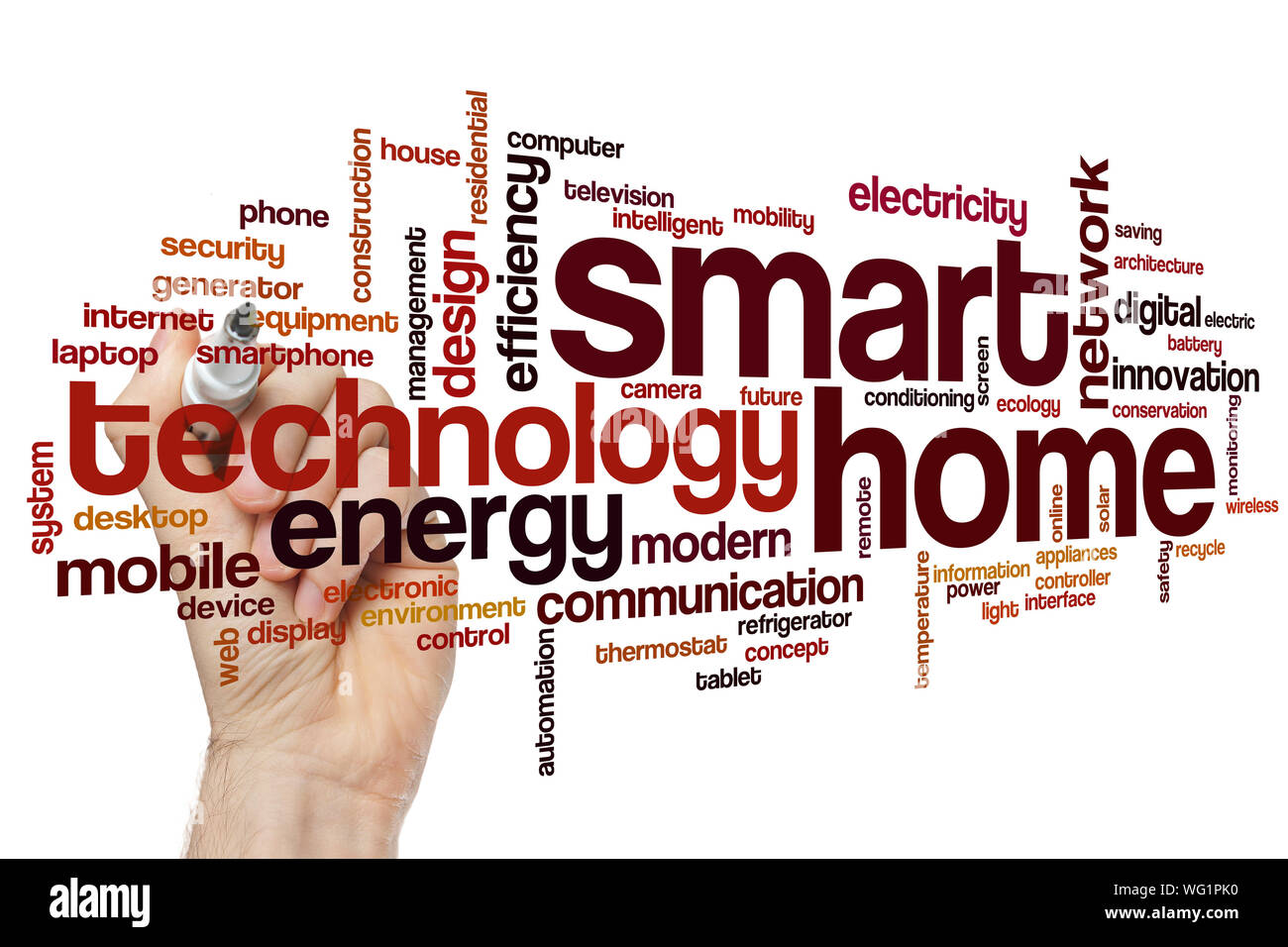 Modern smart home thermostat Cut Out Stock Images & Pictures - Alamy
