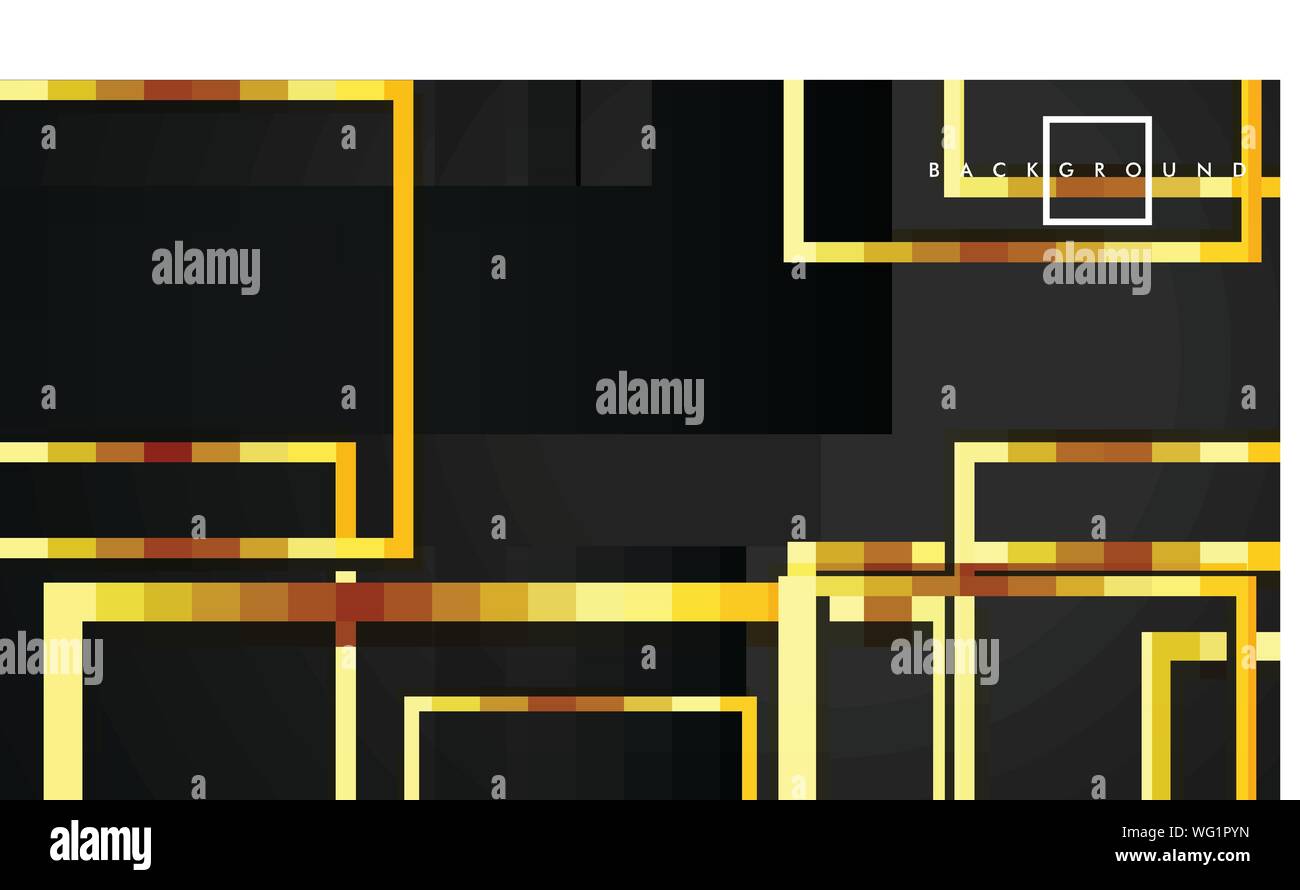 Vector Modern Abstract Squares Backgrounds . with a black and gold ...