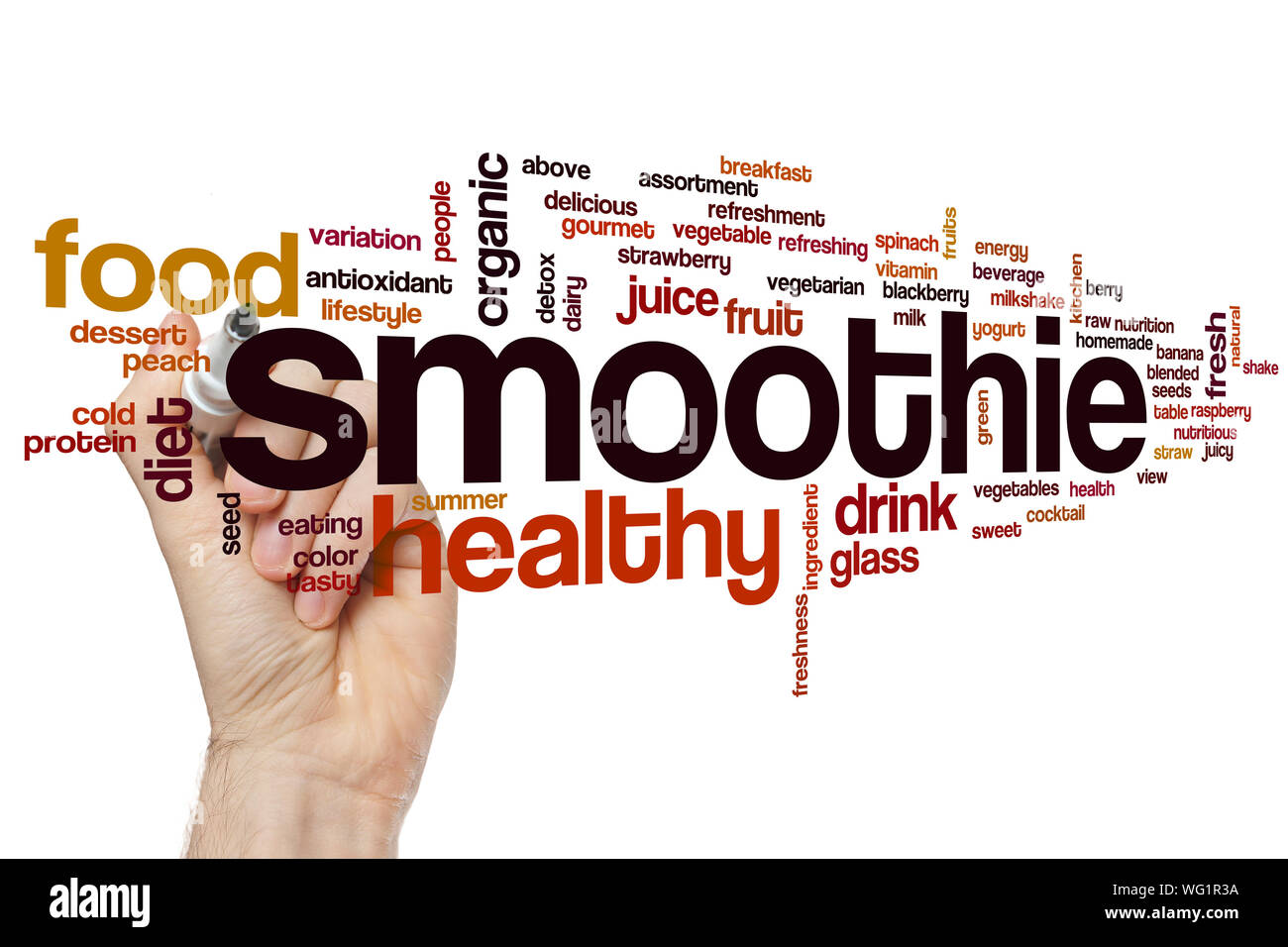 Smoothie word cloud concept Stock Photo - Alamy