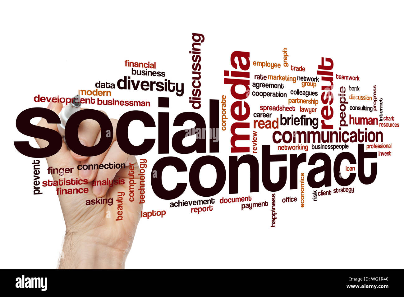 Social contract word cloud concept Stock Photo - Alamy