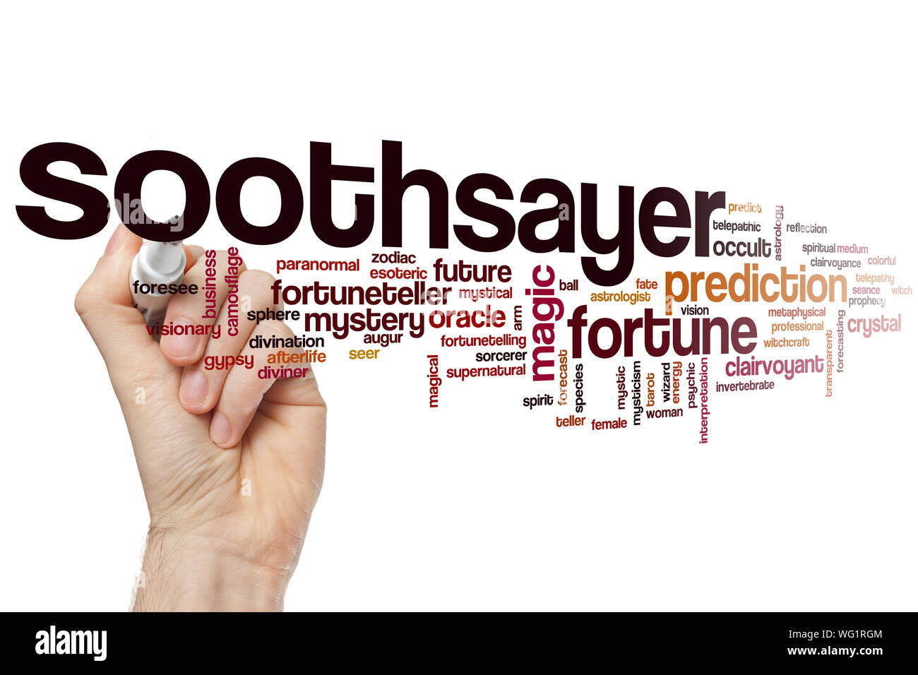 Soothsayer word cloud concept Stock Photo - Alamy