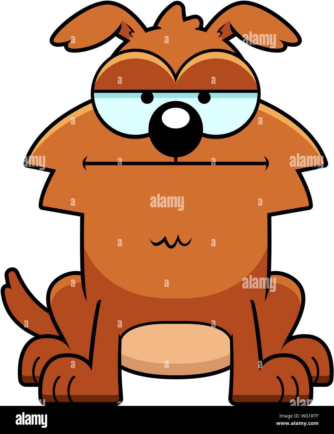 A cartoon illustration of a dog looking calm Stock Vector Image & Art ...