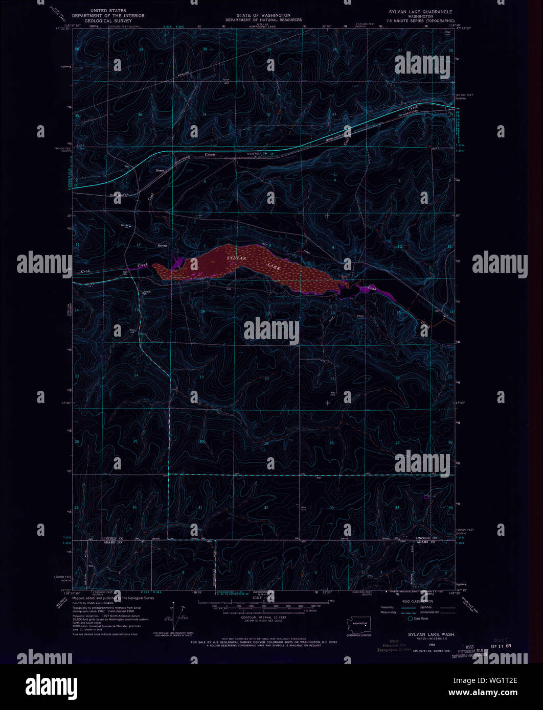 Map of sylvan lake hi-res stock photography and images - Alamy