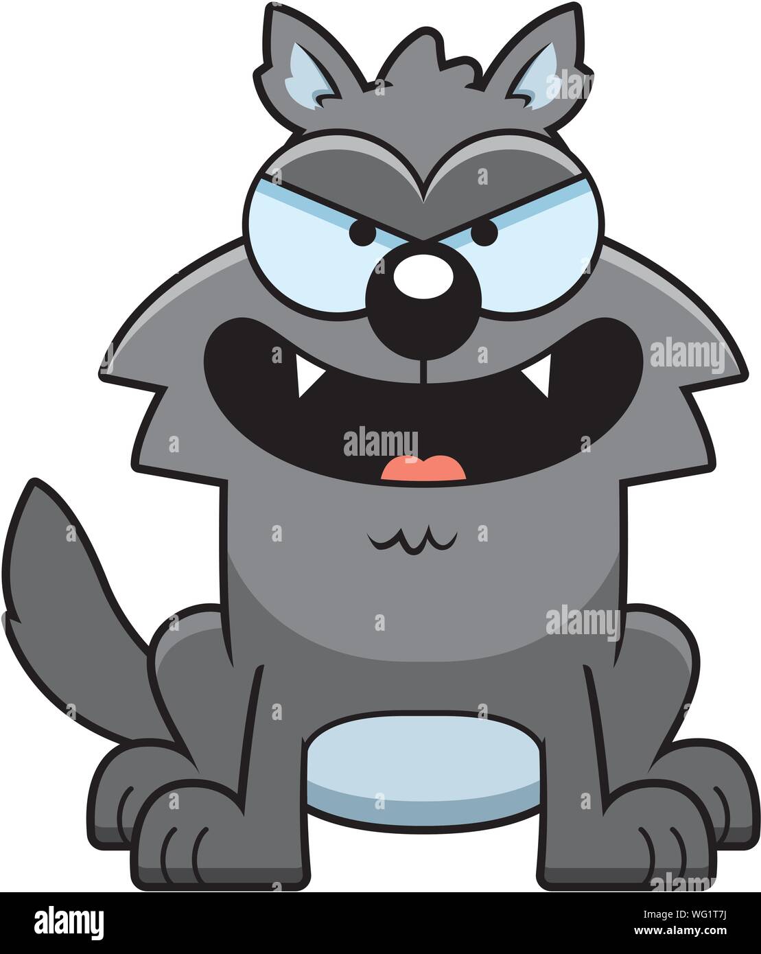 A cartoon illustration of a sinister looking wolf Stock Vector Image ...