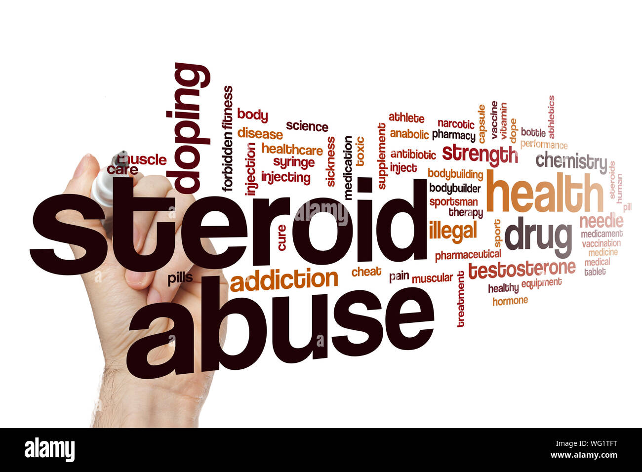 Anabolic steroids word cloud hi-res stock photography and images - Alamy