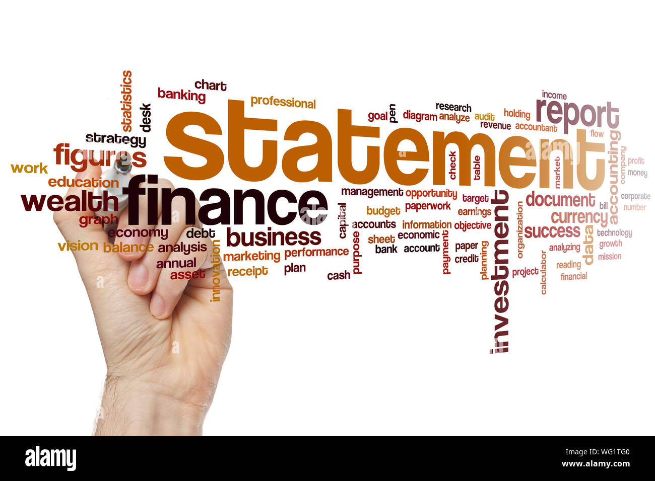 Statement word cloud concept Stock Photo - Alamy