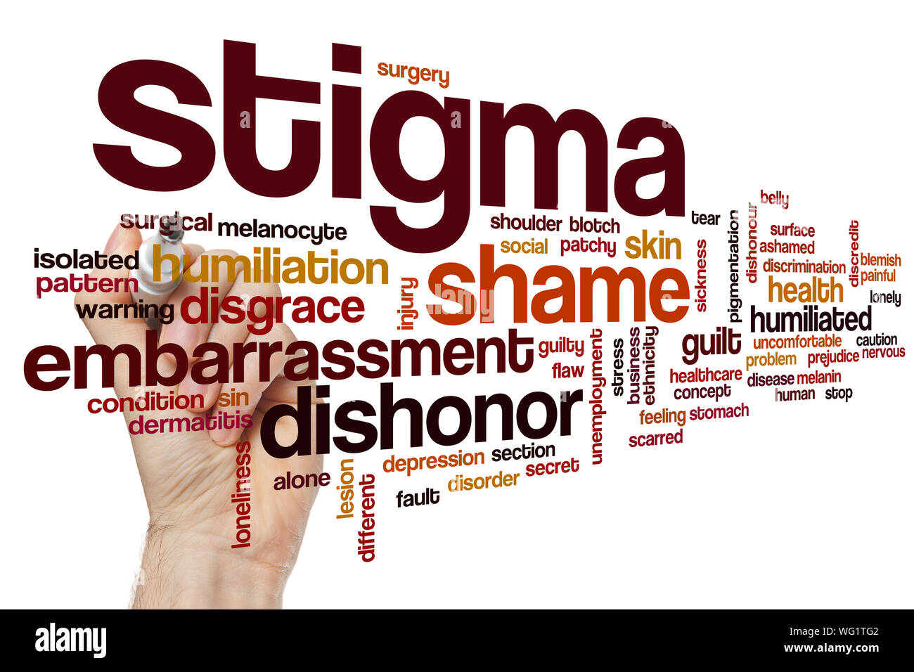 Stigma word cloud concept Stock Photo - Alamy