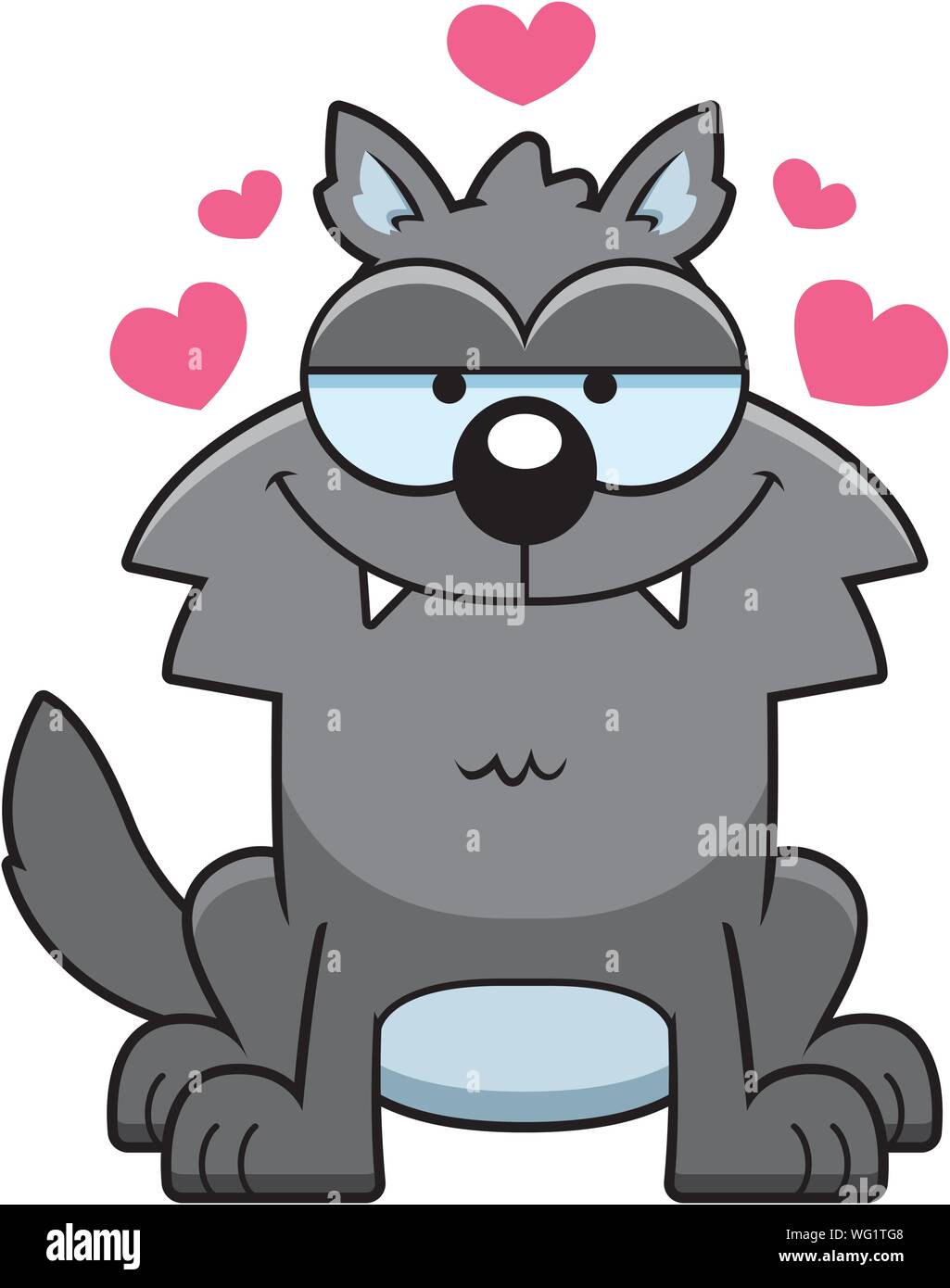 Cartoon Wolves In Love