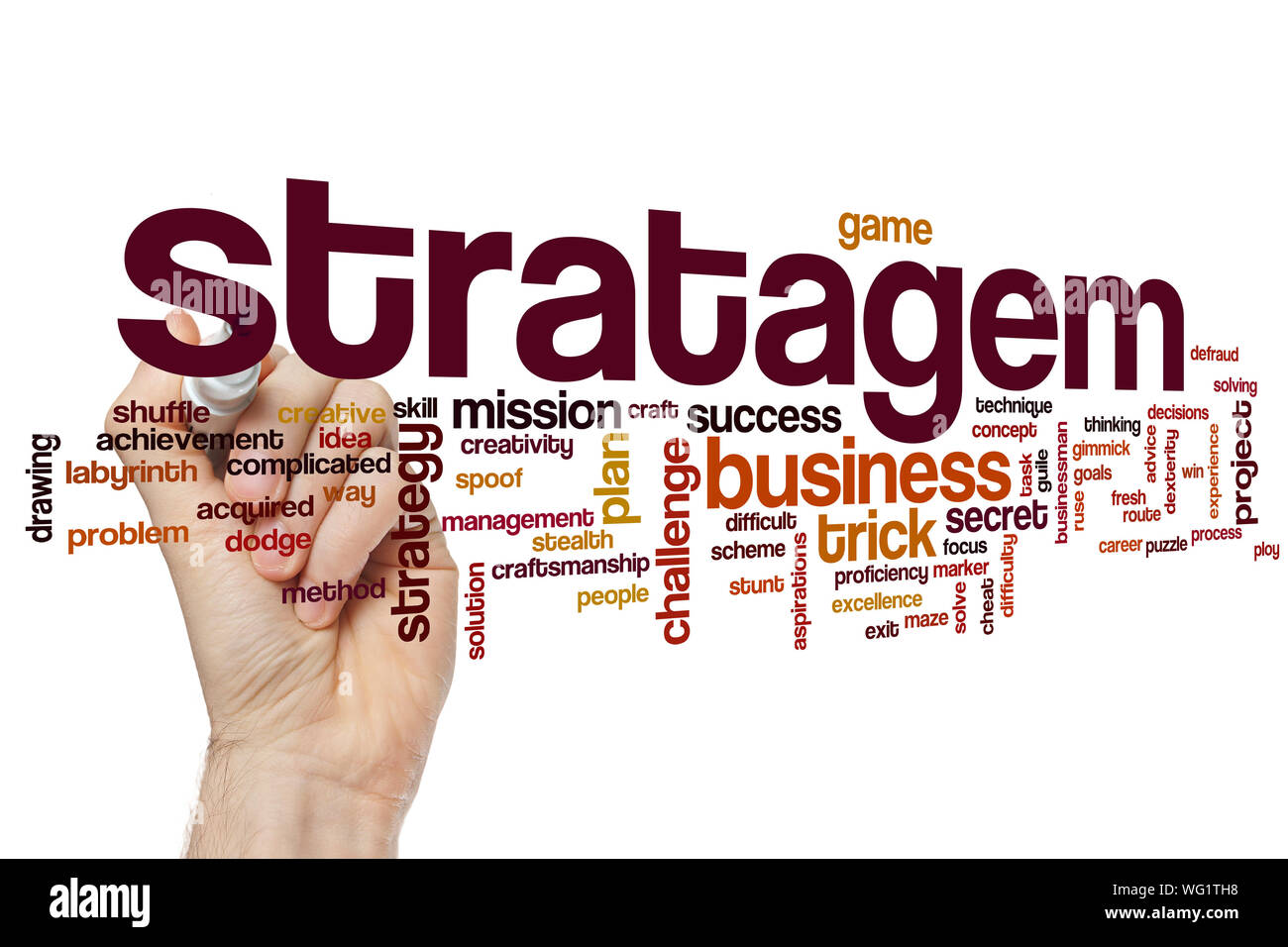 Stratagem word cloud concept Stock Photo - Alamy