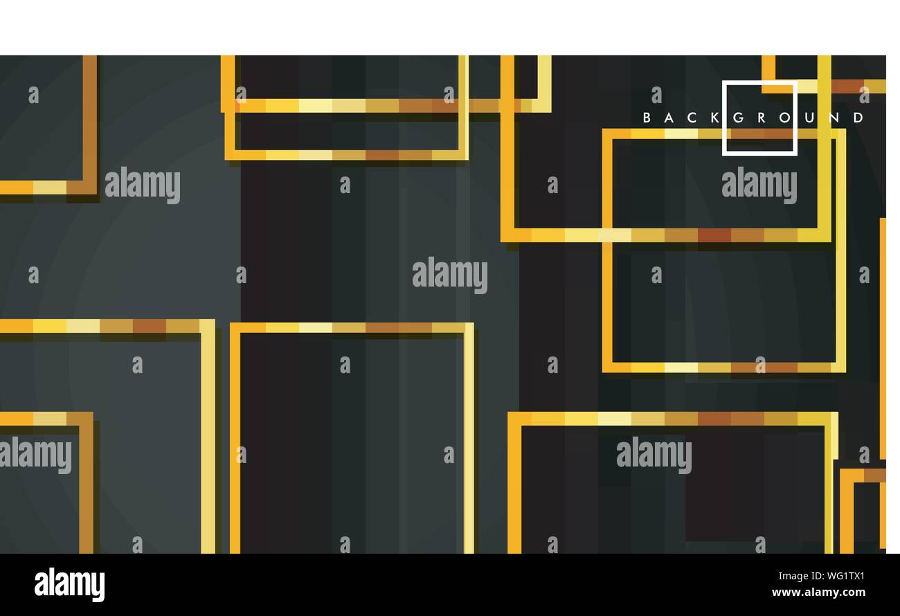 Vector Modern Abstract Squares Backgrounds . with a black and gold ...