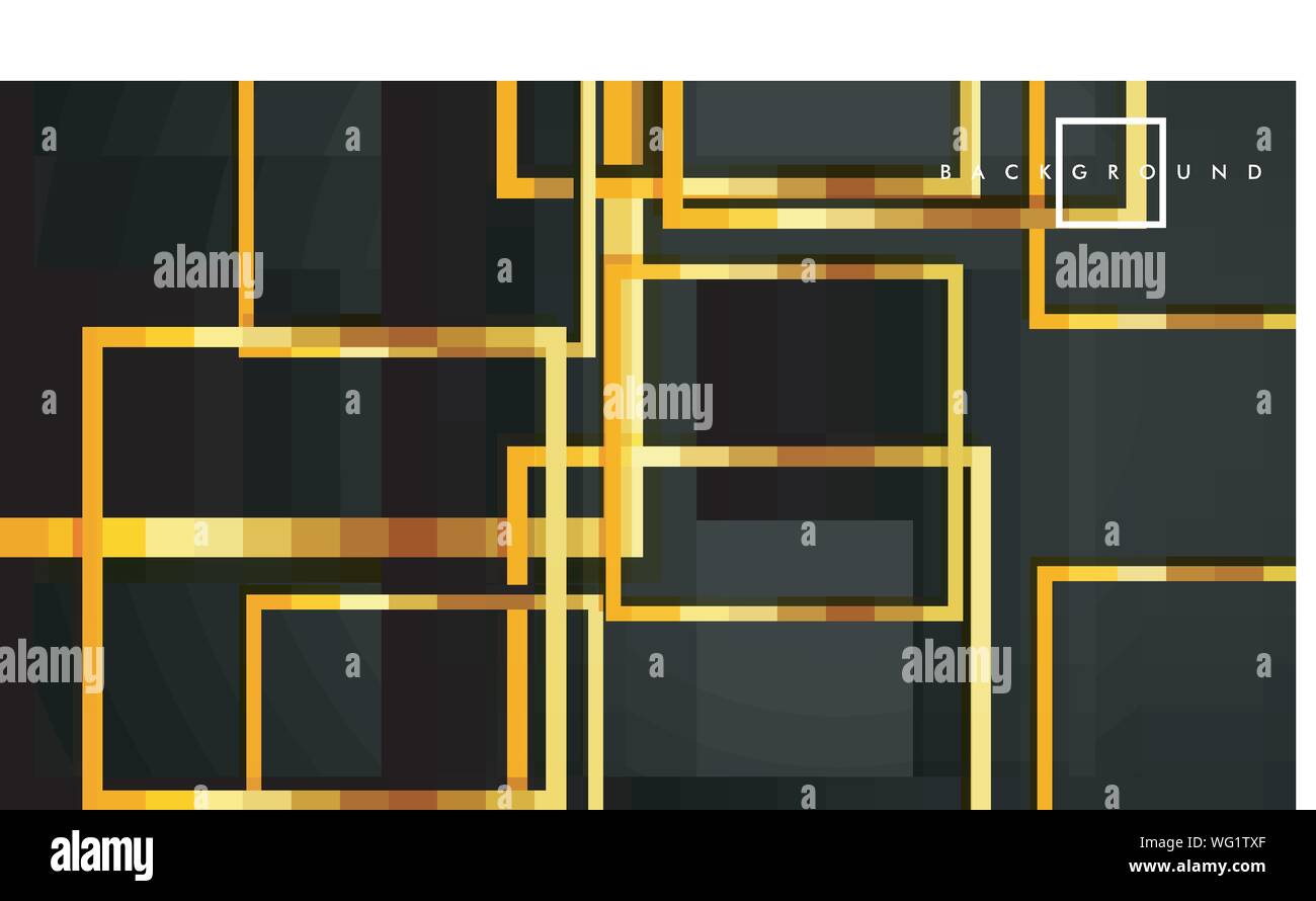 Vector Modern Abstract Squares Backgrounds . with a black and gold ...