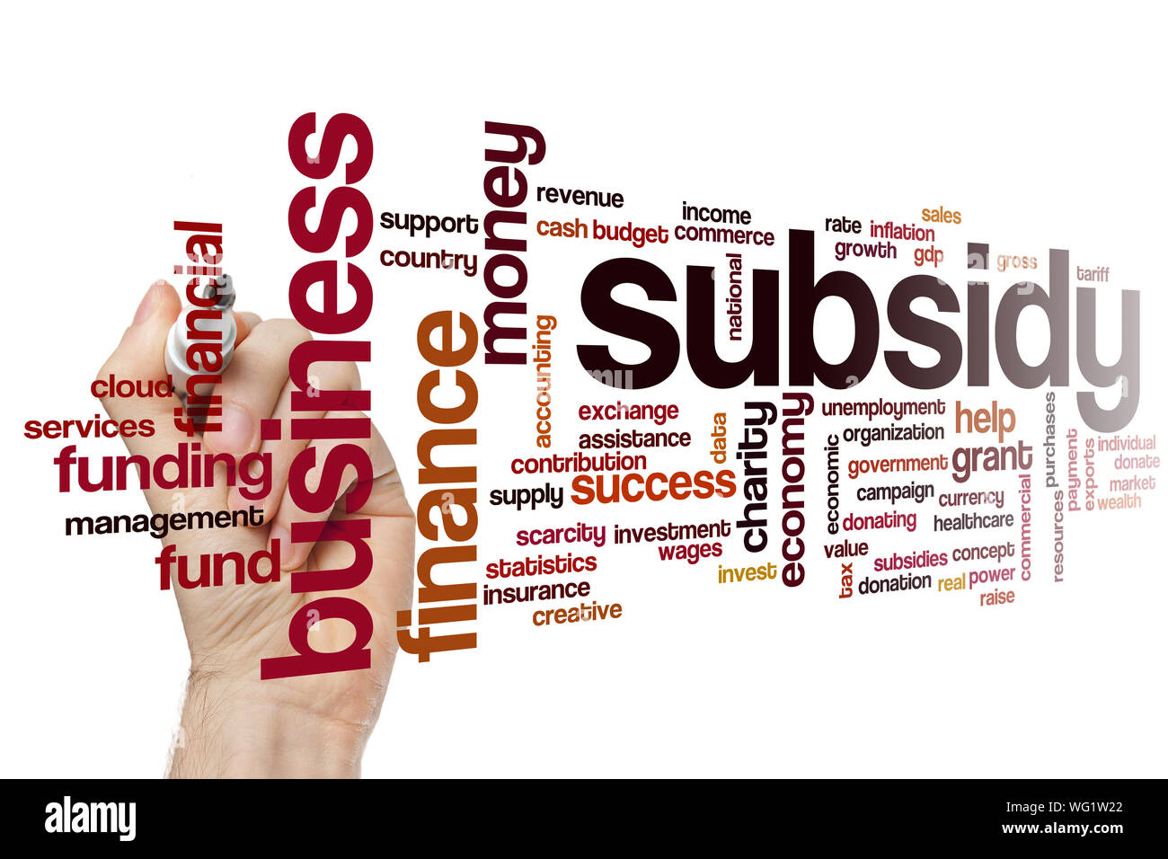 Subsidy word cloud concept Stock Photo - Alamy