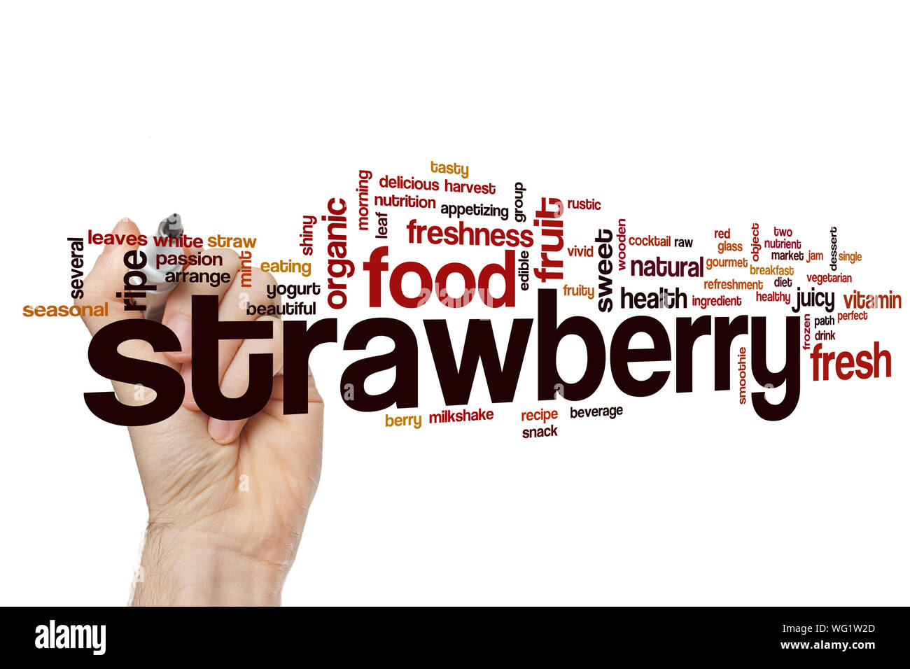 Strawberry word cloud concept Stock Photo - Alamy