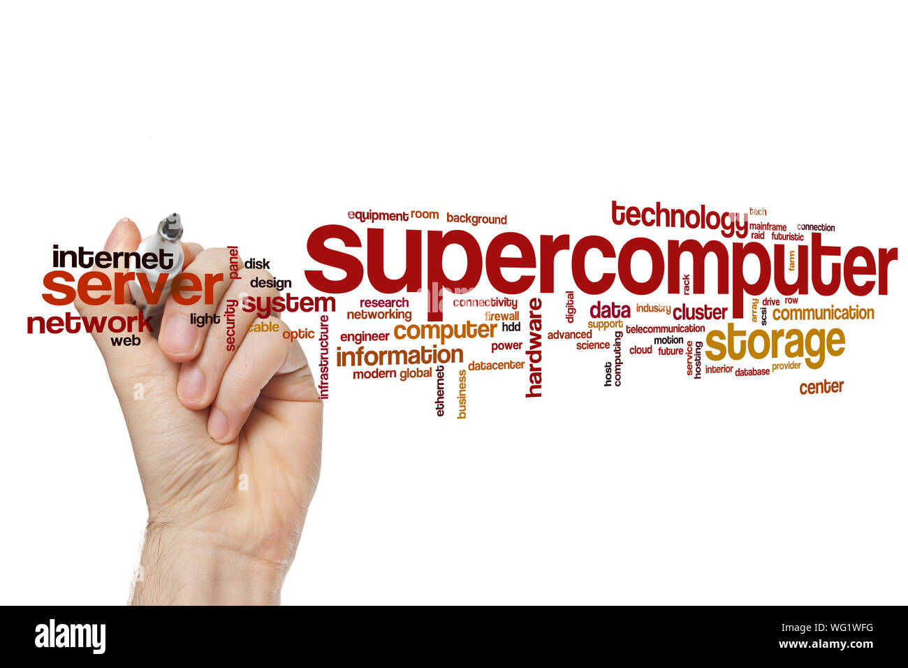 Supercomputer word cloud concept Stock Photo - Alamy