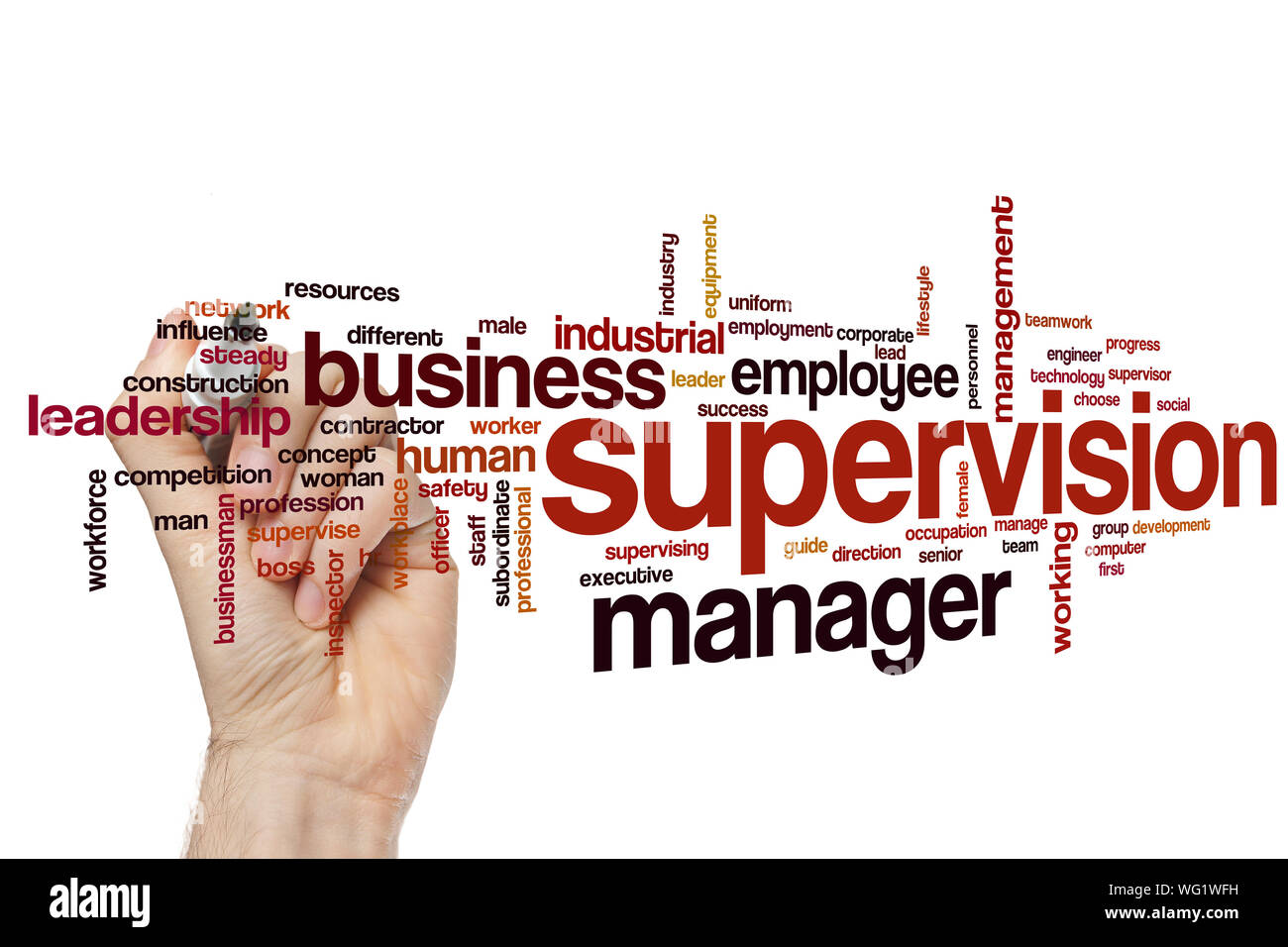 Supervision word cloud concept Stock Photo - Alamy