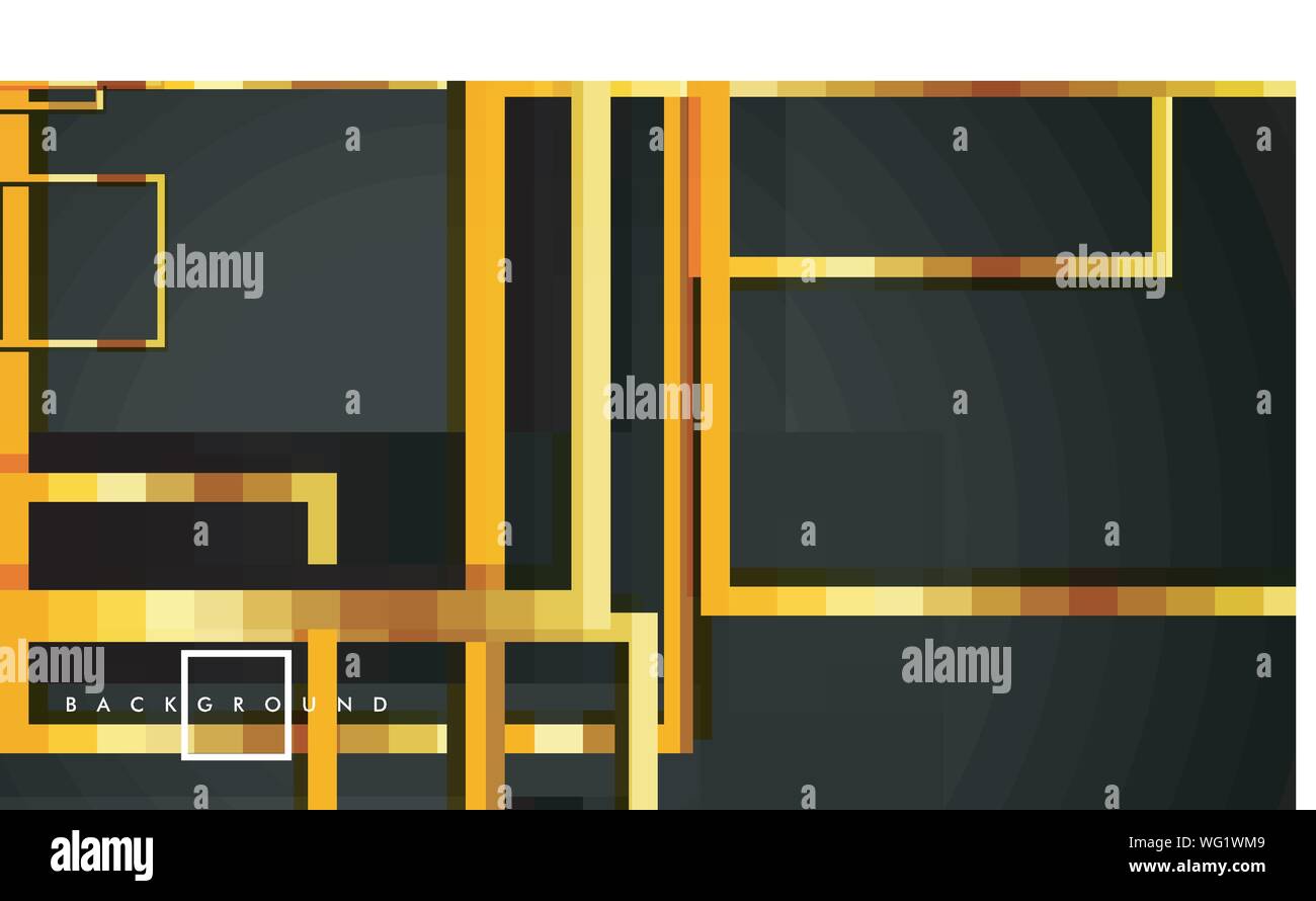 Vector Modern Abstract Squares Backgrounds . with a black and gold ...