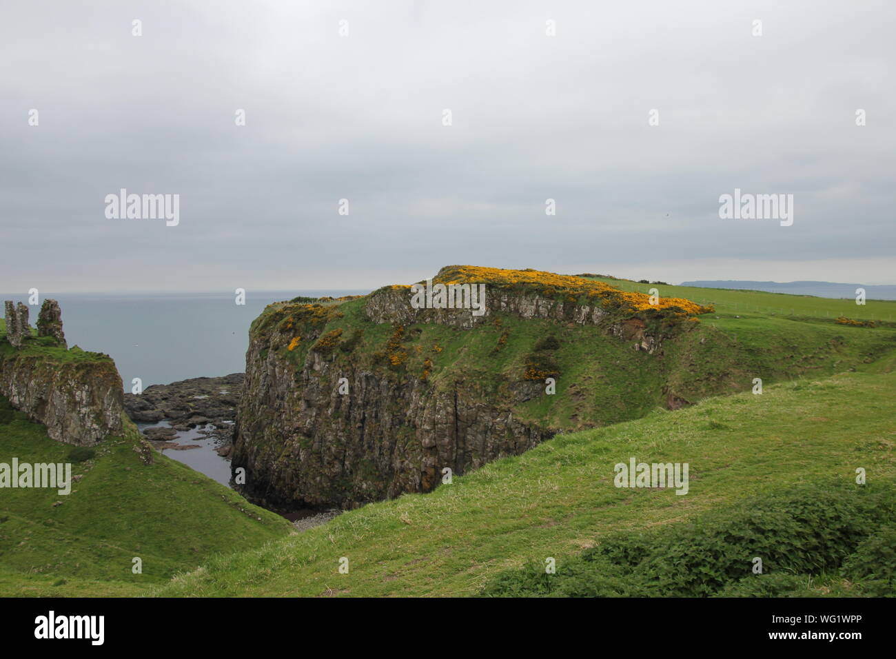 North Ireland Cliff and Fishermans Bridge Stock Photo - Alamy