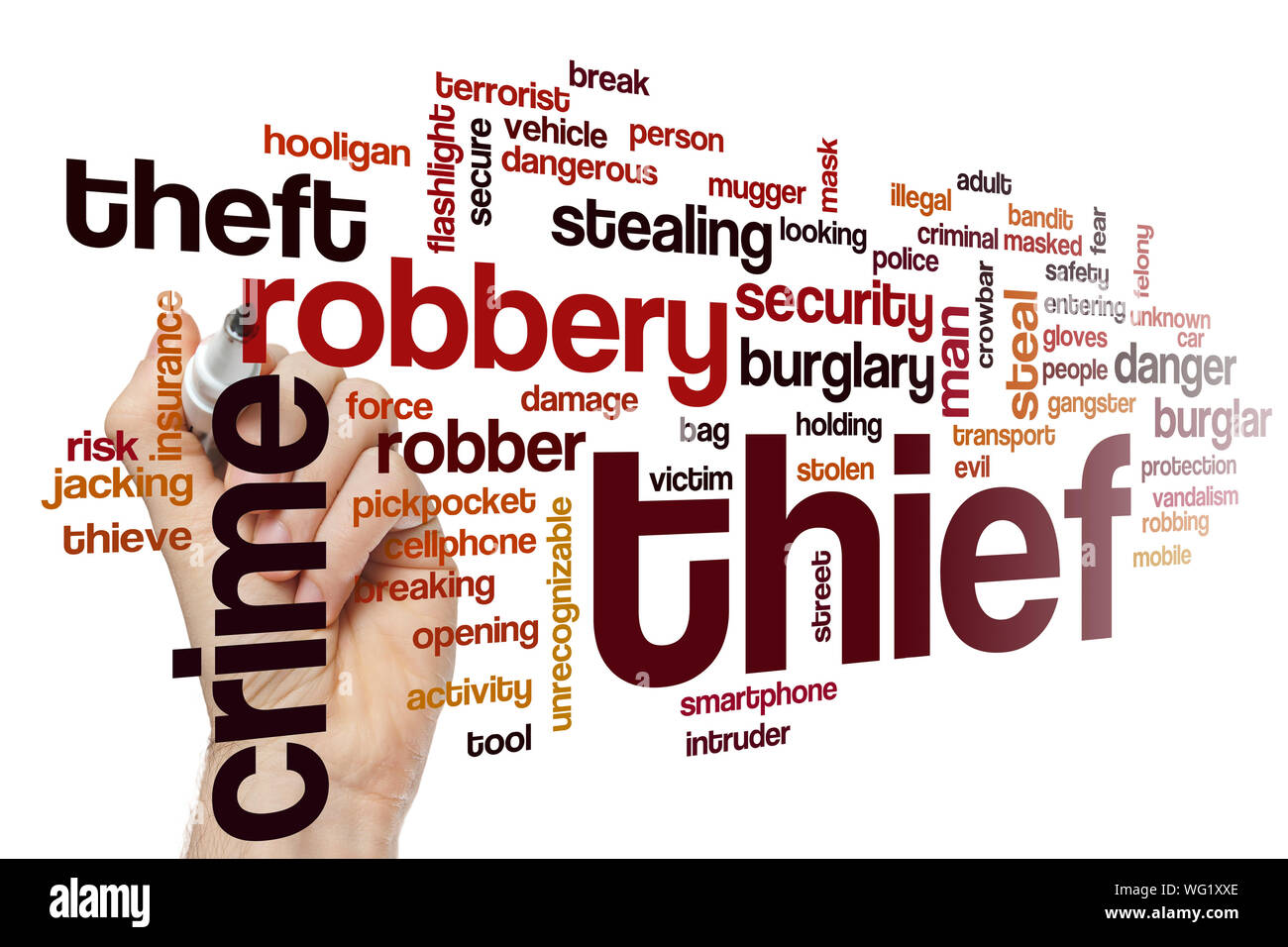 Robbery concept man holding Cut Out Stock Images & Pictures - Alamy