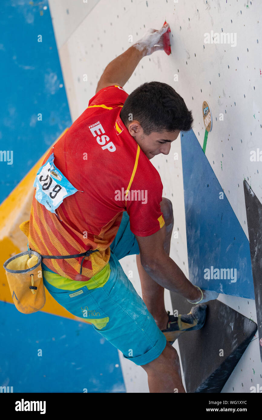 Alberto Gines Lopez of Spain during the IFSC Climbing Youth World ...