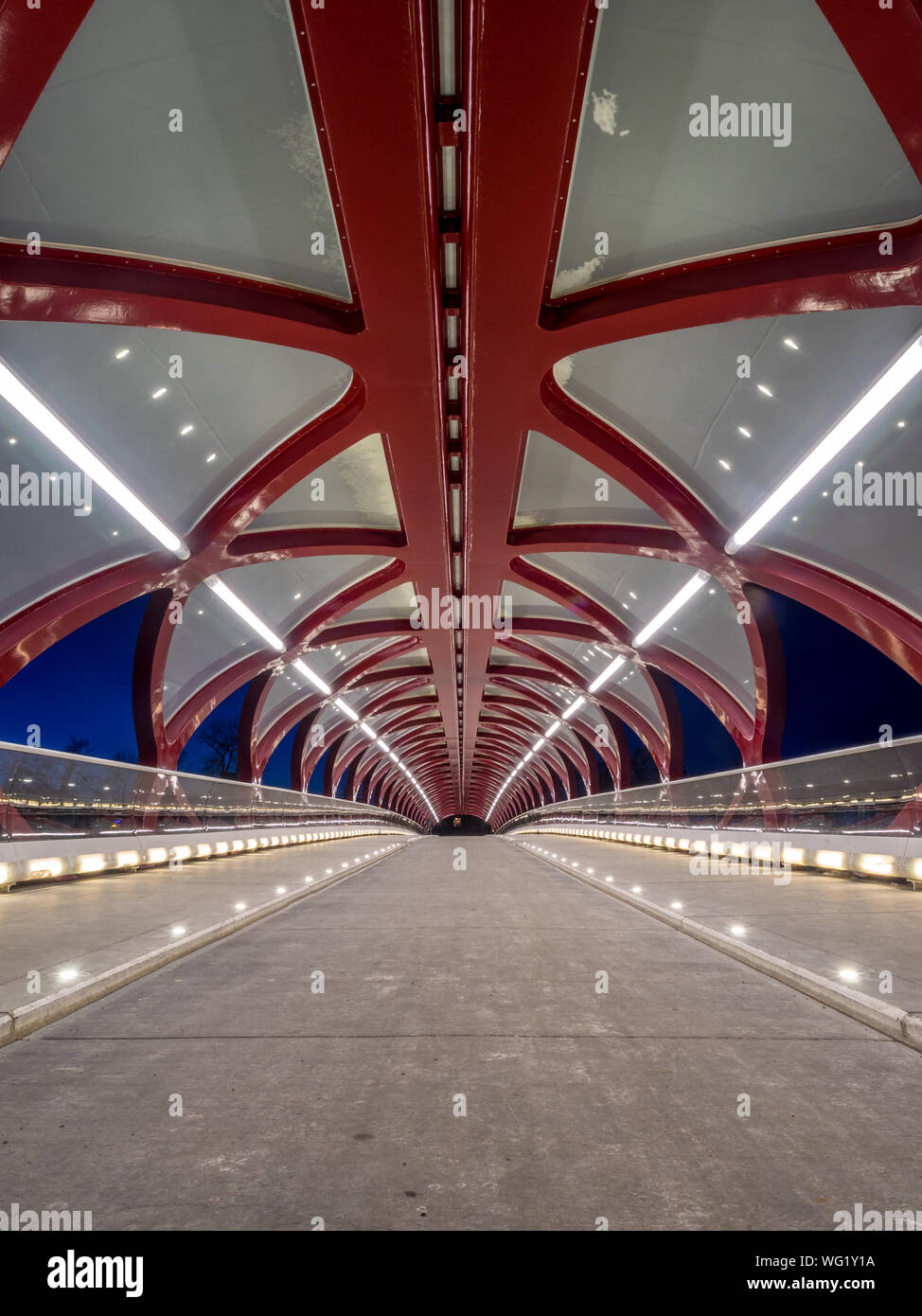 Peace Bridge, opened in March 2012, which connects the extensive Bow ...