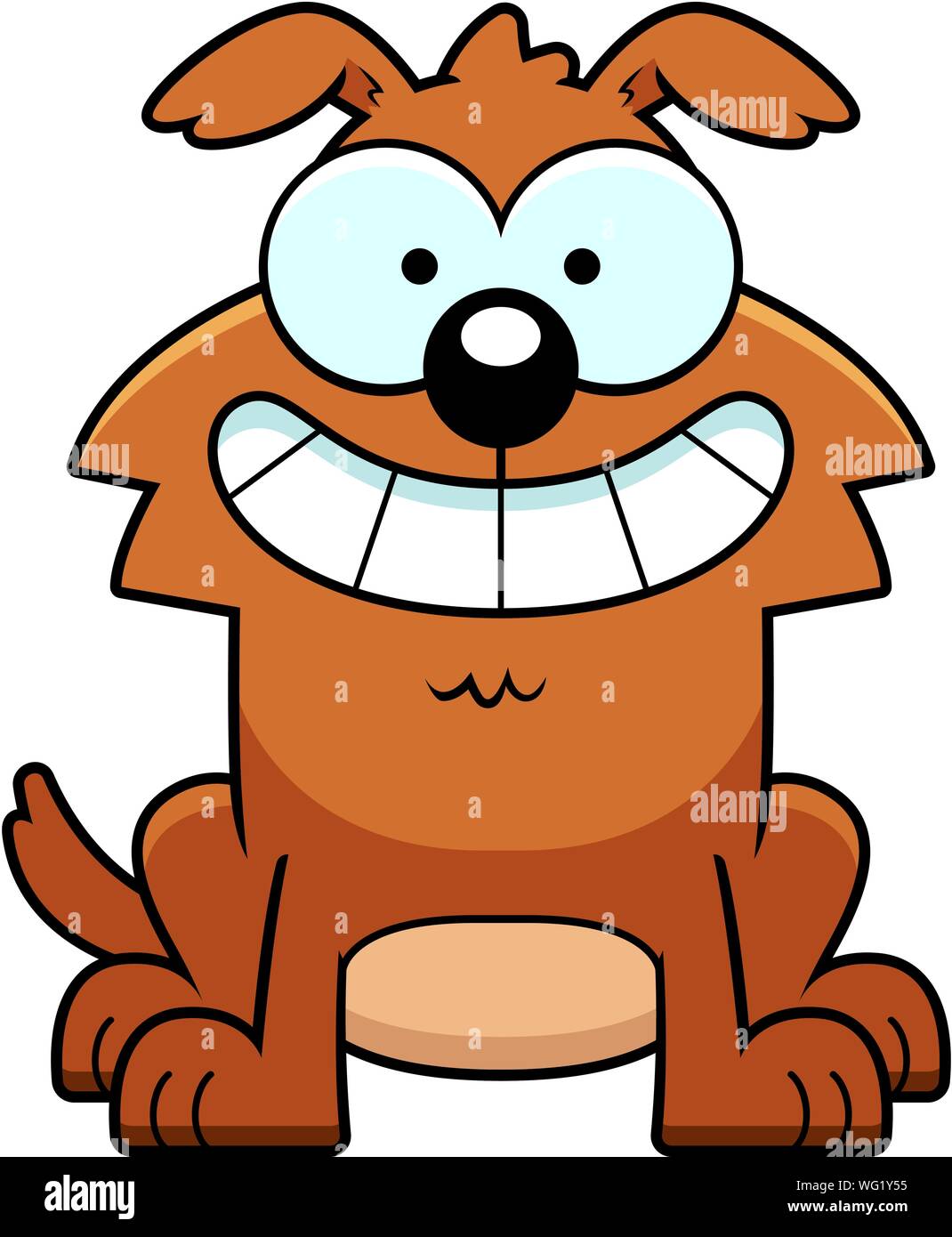 A cartoon illustration of a dog looking happy Stock Vector Image & Art ...
