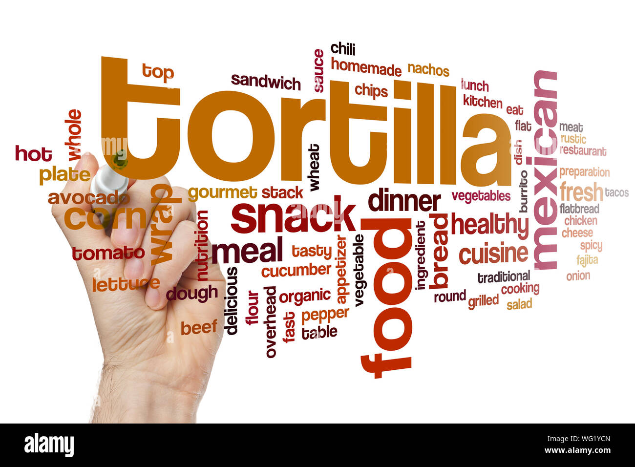Concept mexican cuisine tortilla Cut Out Stock Images & Pictures - Alamy