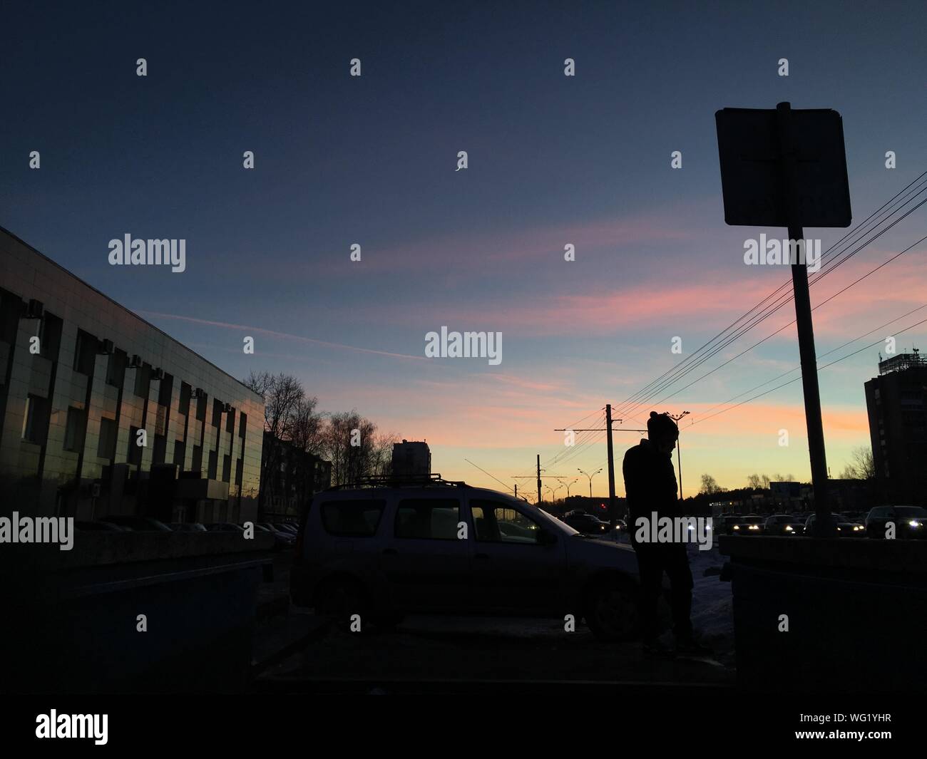 Side View Of A Car On Road Stock Photo - Alamy