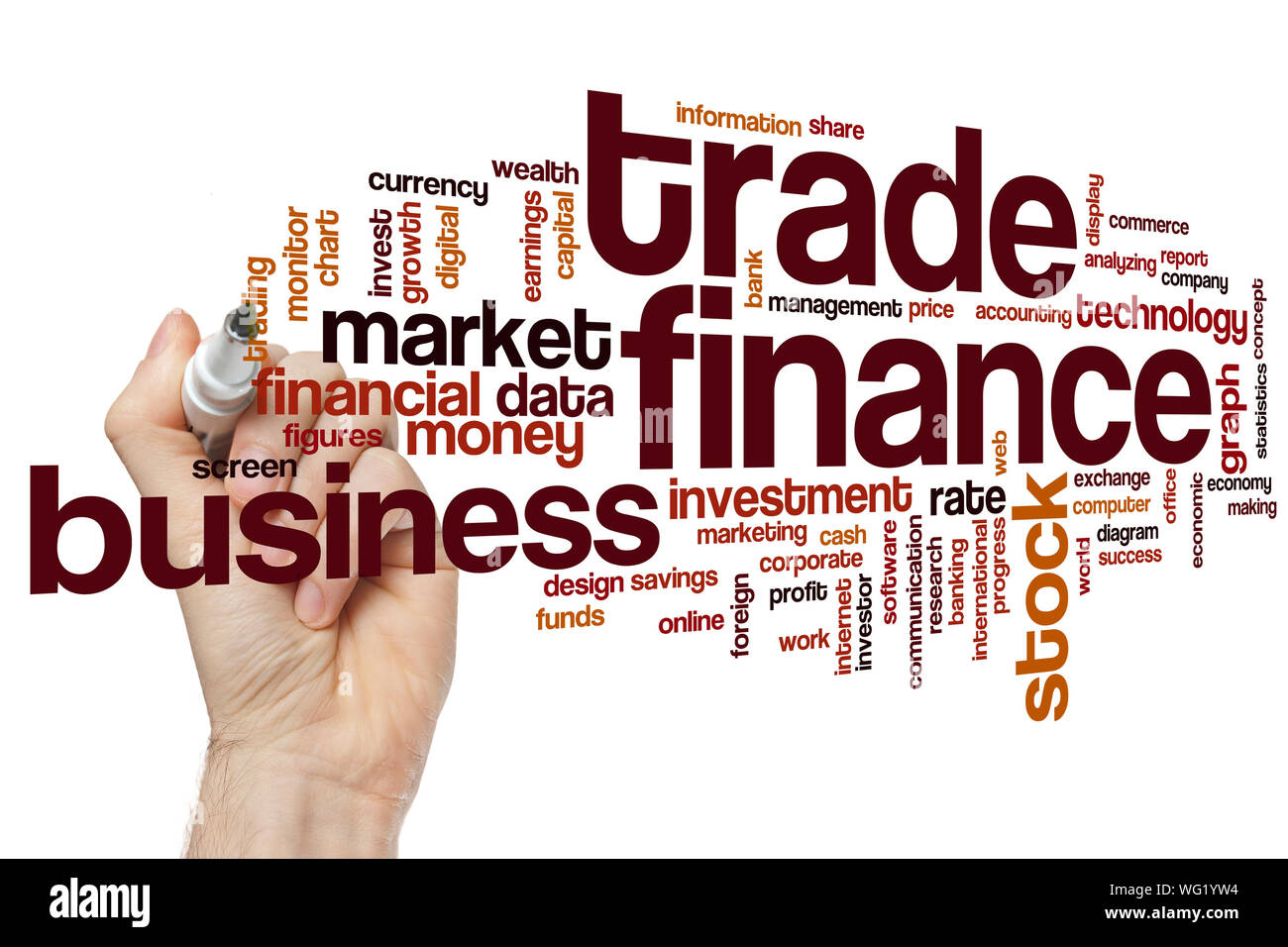 Trade finance word cloud concept Stock Photo - Alamy