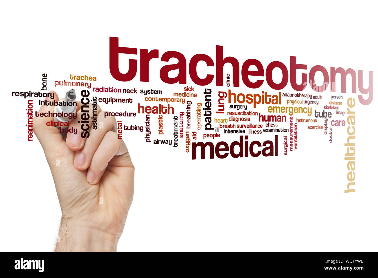Tracheotomy word cloud concept Stock Photo - Alamy