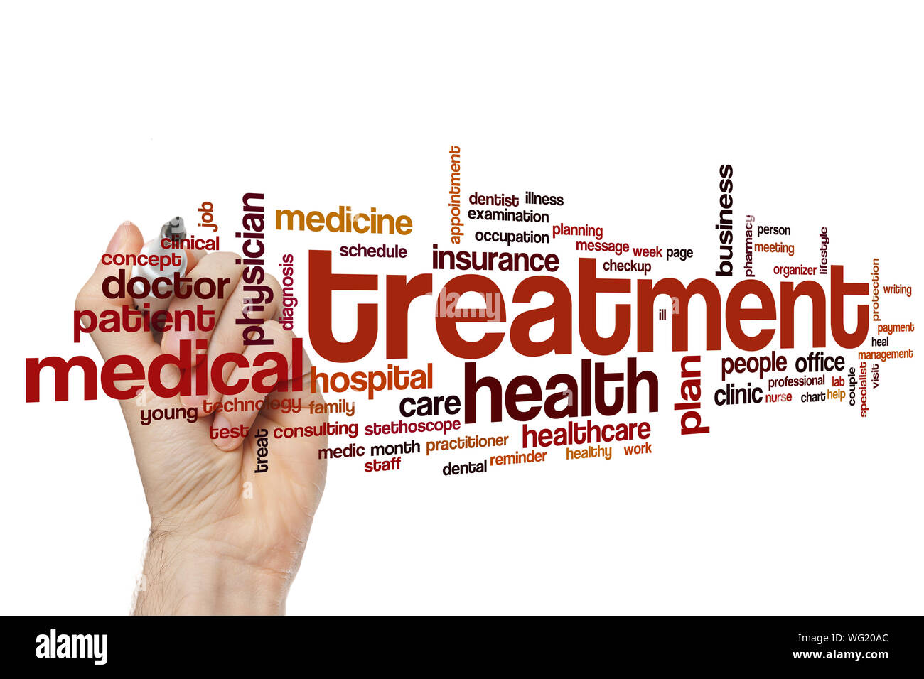 Treatment word cloud concept Stock Photo - Alamy