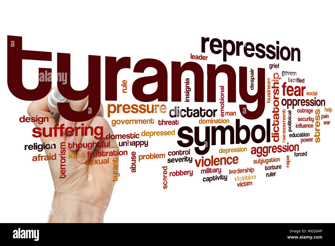 Tyranny word cloud concept Stock Photo - Alamy