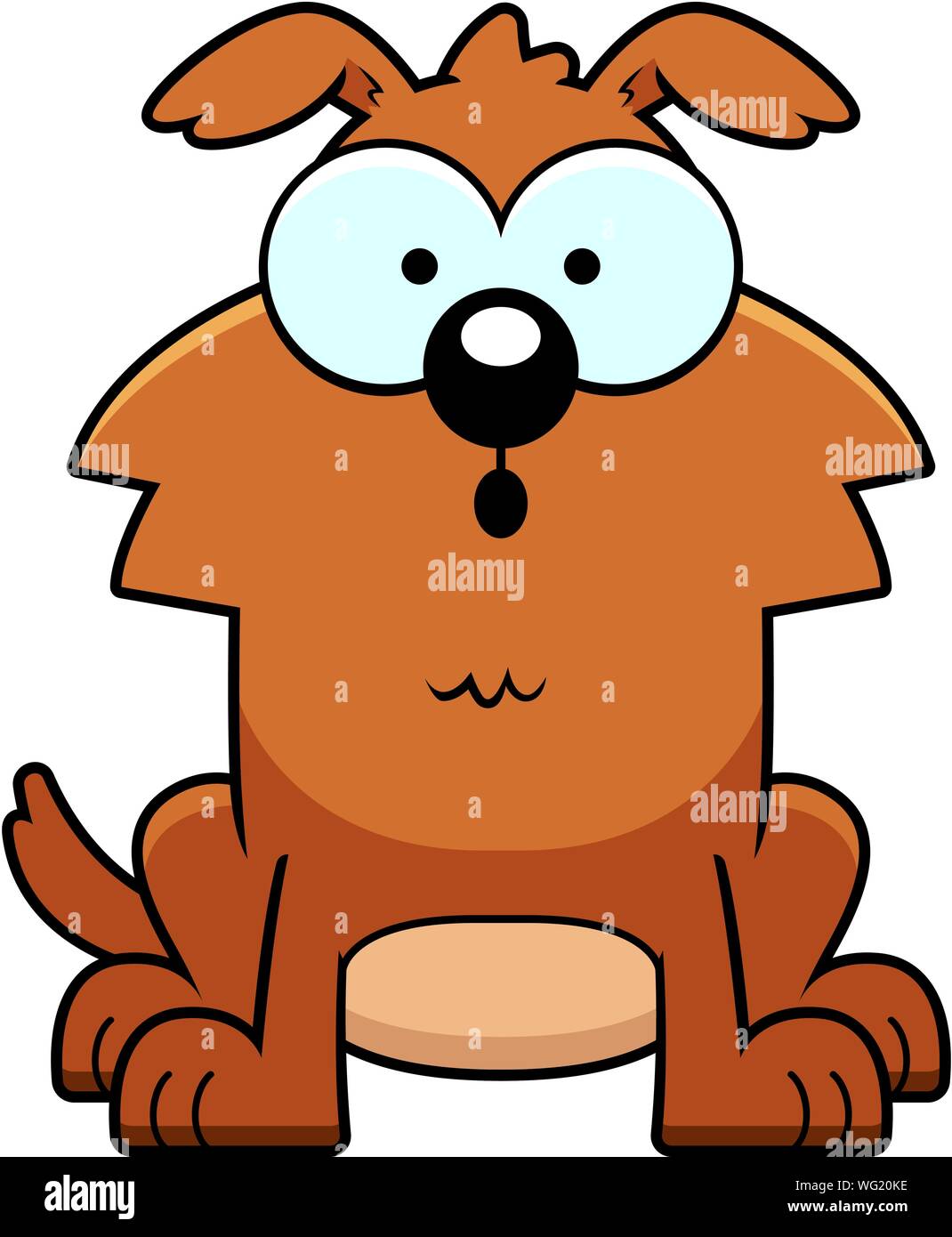 A cartoon illustration of a dog looking surprised Stock Vector Image ...