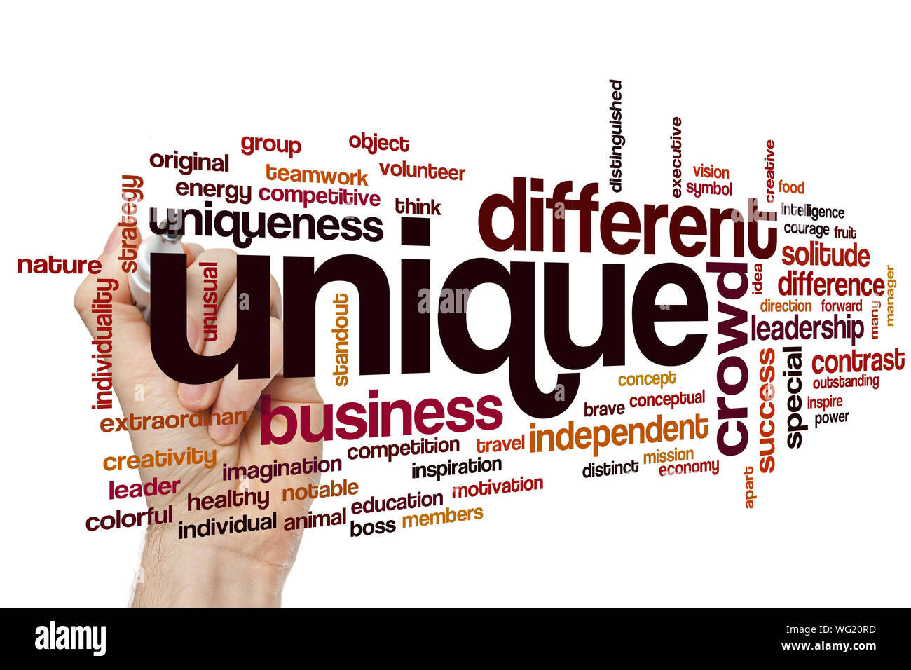 Unique word cloud concept Stock Photo - Alamy