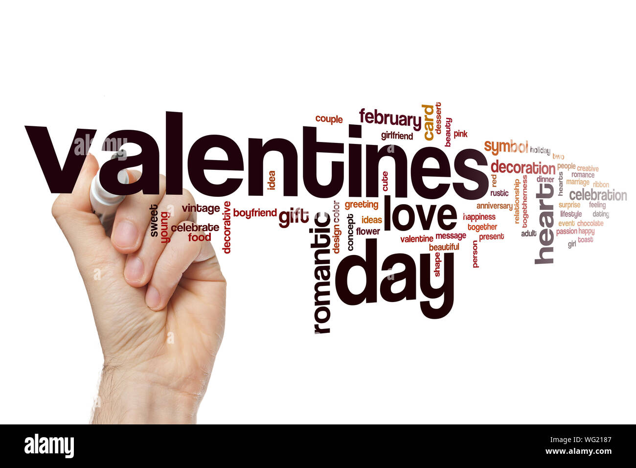 Valentines day word cloud concept Stock Photo - Alamy
