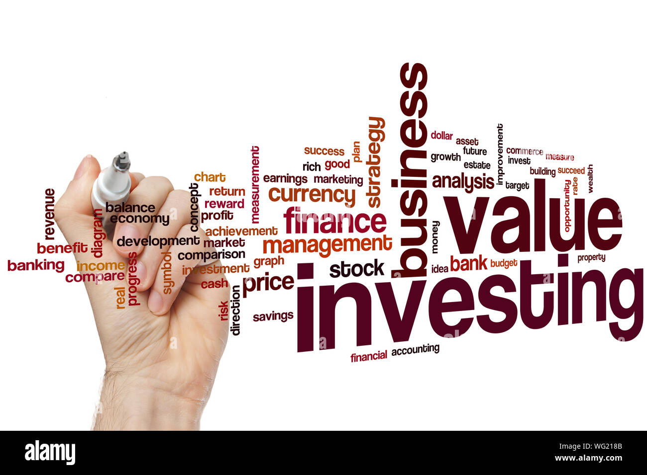 Value investing word cloud concept Stock Photo - Alamy