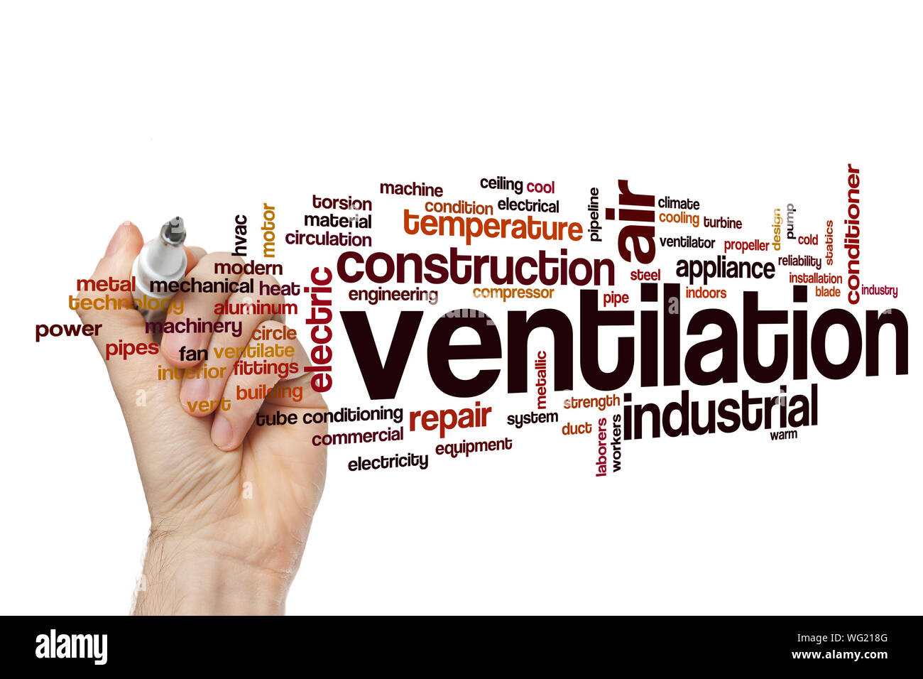 Ventilation word cloud concept Stock Photo - Alamy