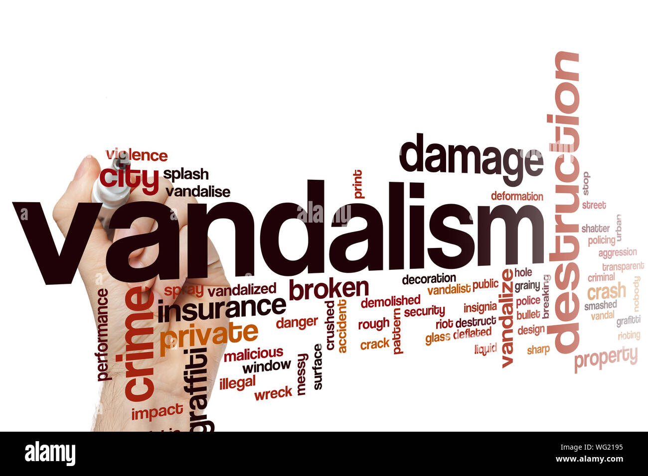 Graffiti about crime Cut Out Stock Images & Pictures - Alamy