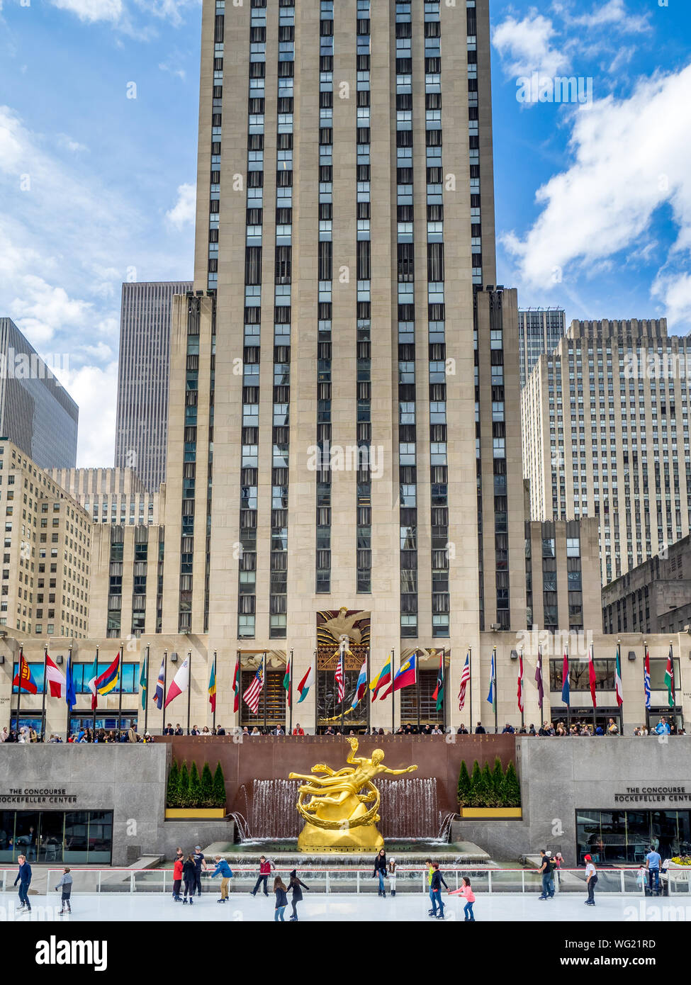 Details of the Rockefeller Center in New York City. The Rockefeller ...