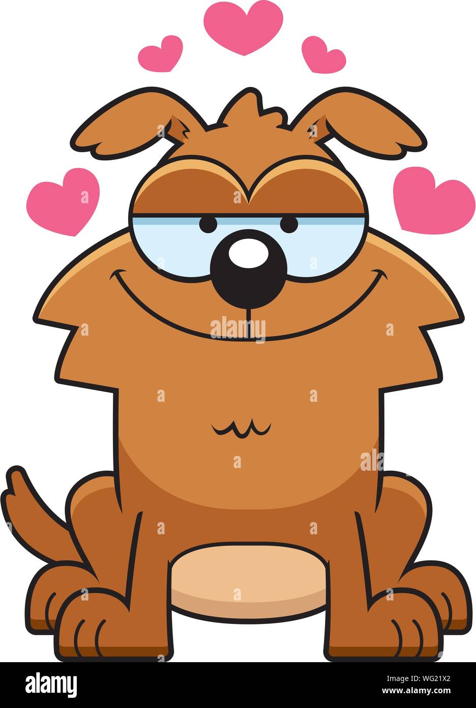 A cartoon illustration of a dog in love Stock Vector Image & Art - Alamy