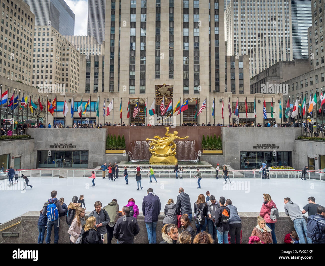 Details of the Rockefeller Center in New York City. The Rockefeller ...