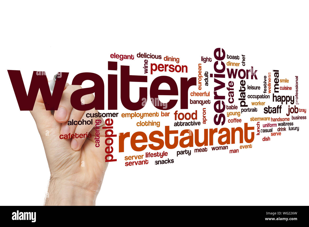 Waiter word cloud concept Stock Photo - Alamy