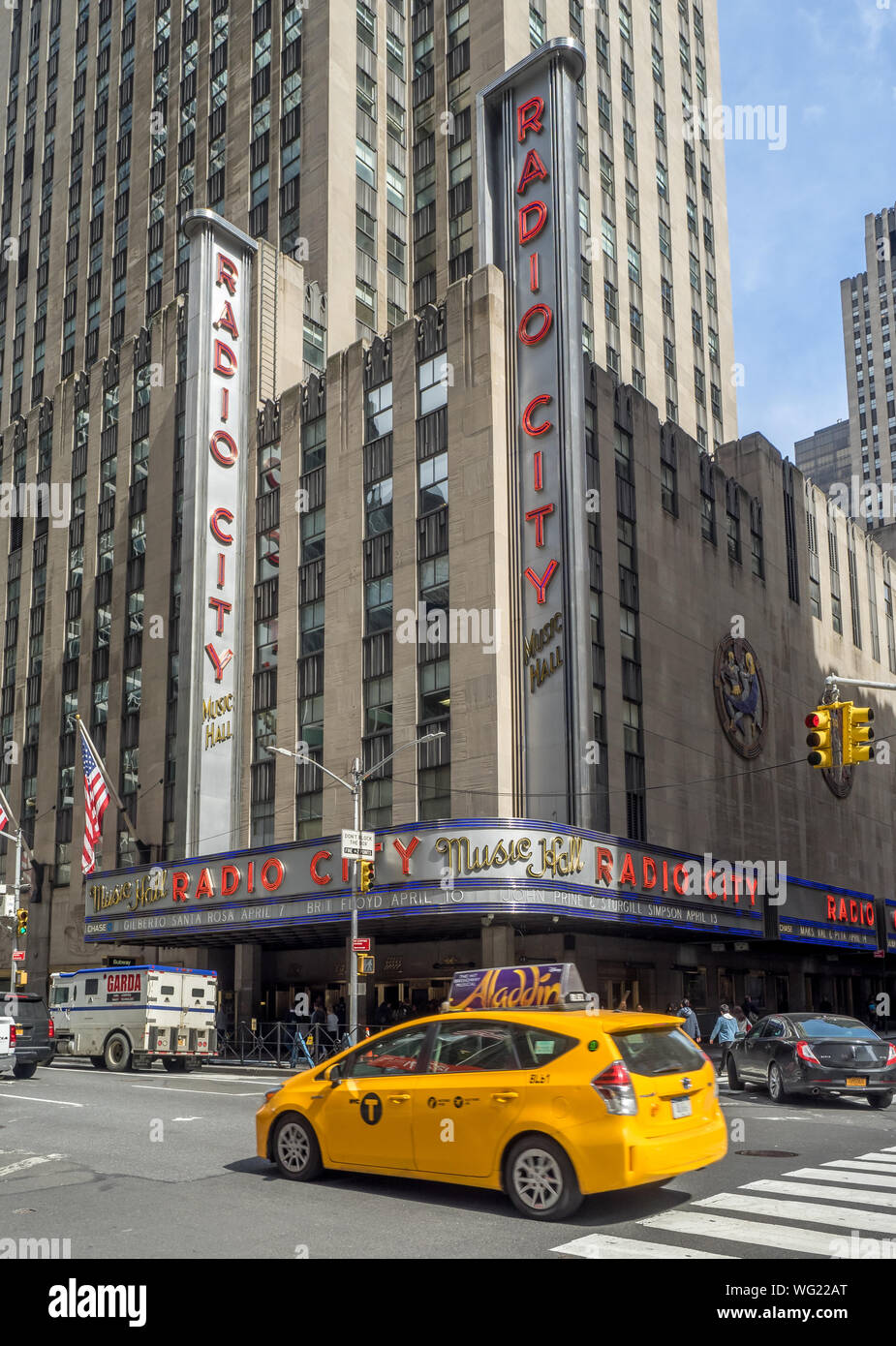 New York, New York - March 30, 2018: Iconic yellow cabs in midtown ...