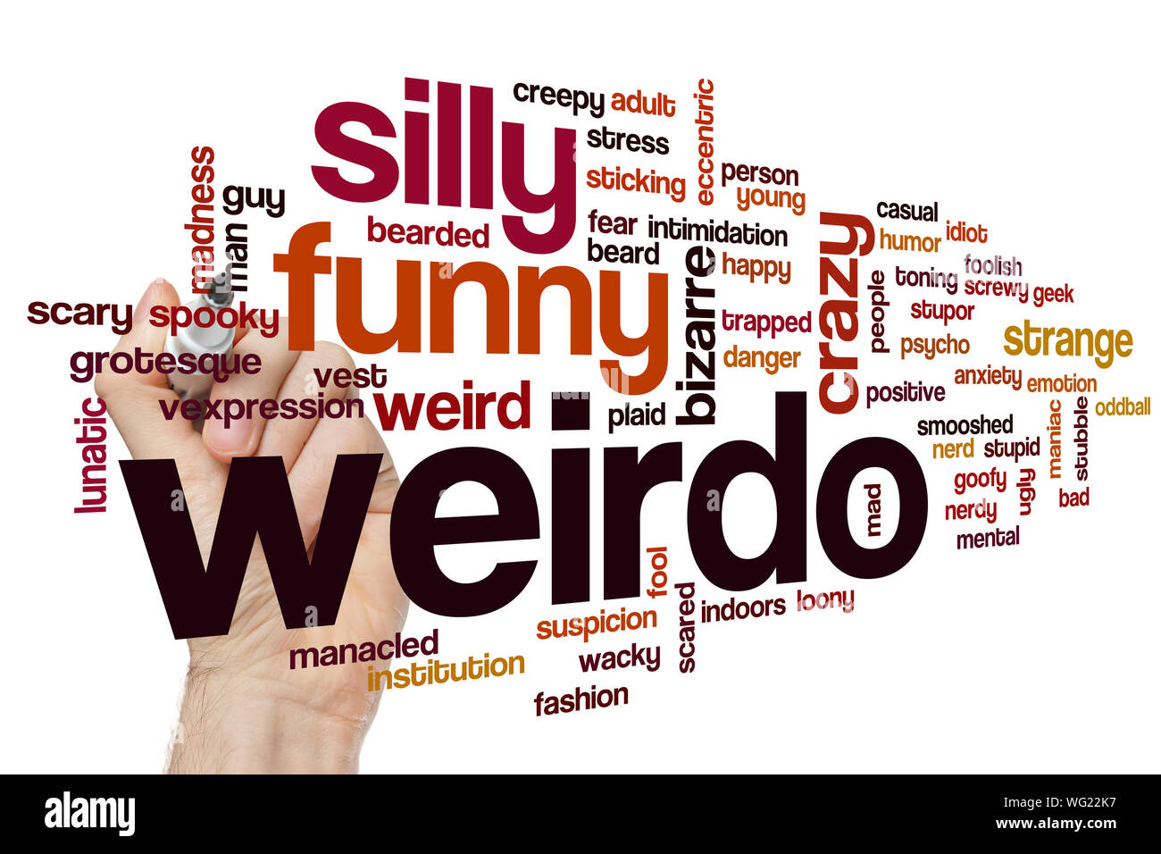 Weirdo word cloud concept Stock Photo - Alamy