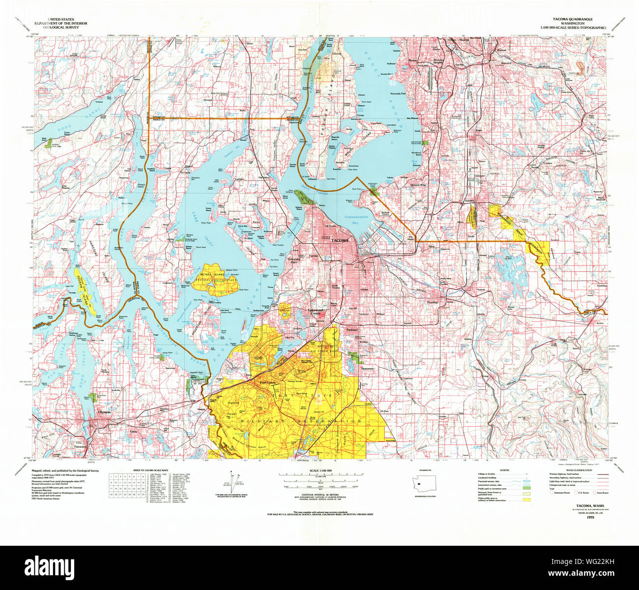 Map of tacoma washington hi-res stock photography and images - Alamy