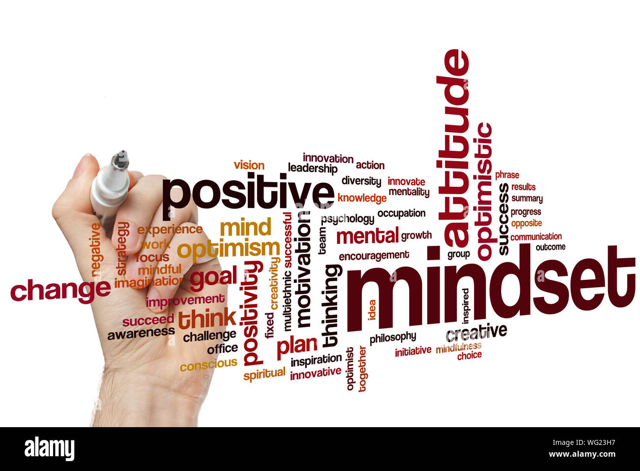 Psychology attitude concept mindset Cut Out Stock Images & Pictures - Alamy