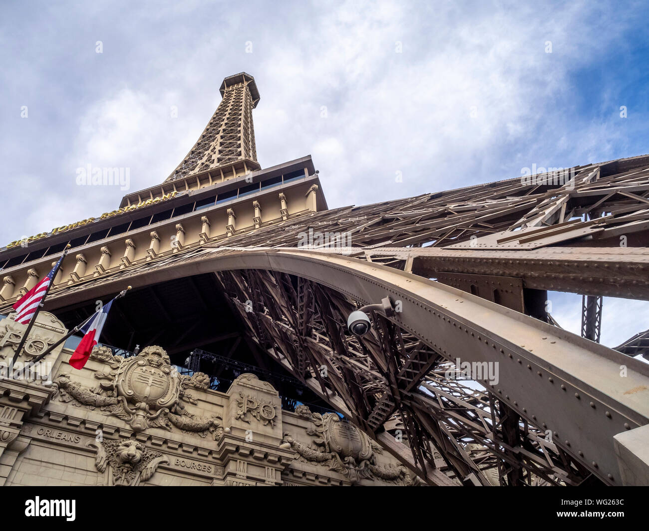 The Paris hotel in Las Vegas, Nevada. The hotel includes a half scale, 541-foot (165 m) tall ...