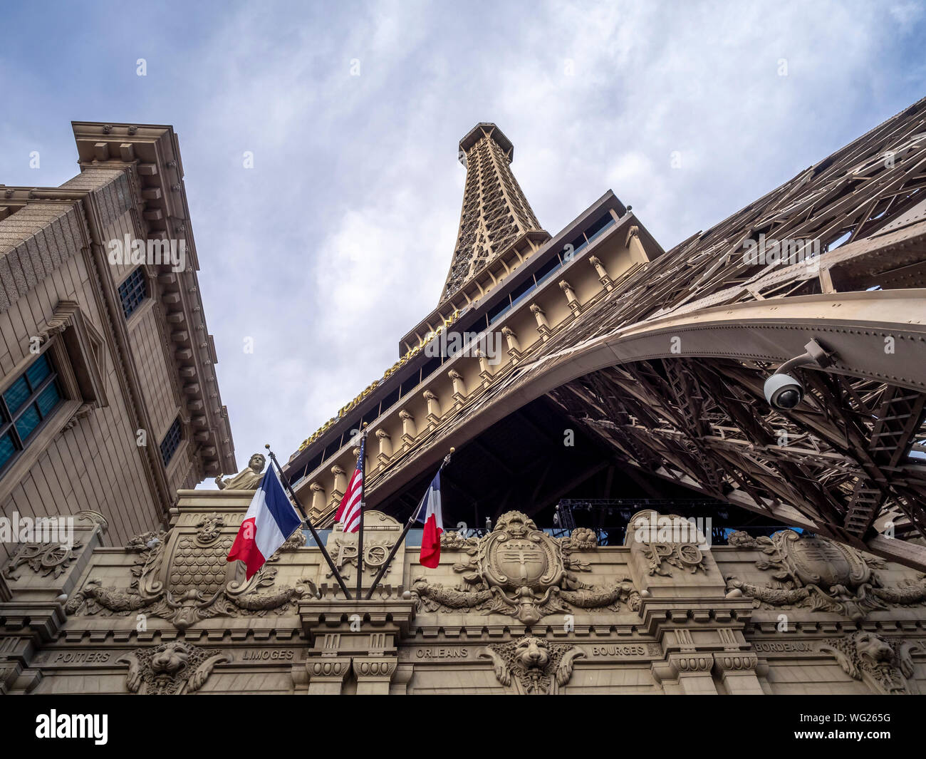 The Paris hotel in Las Vegas, Nevada. The hotel includes a half scale, 541-foot (165 m) tall ...