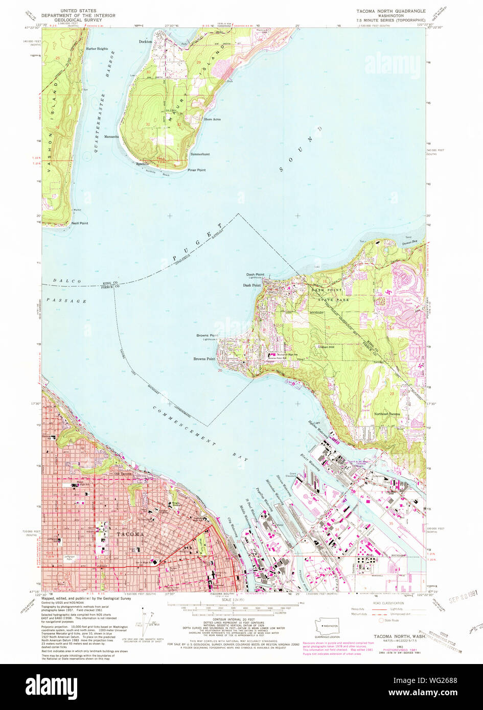 Map of tacoma Cut Out Stock Images & Pictures - Alamy