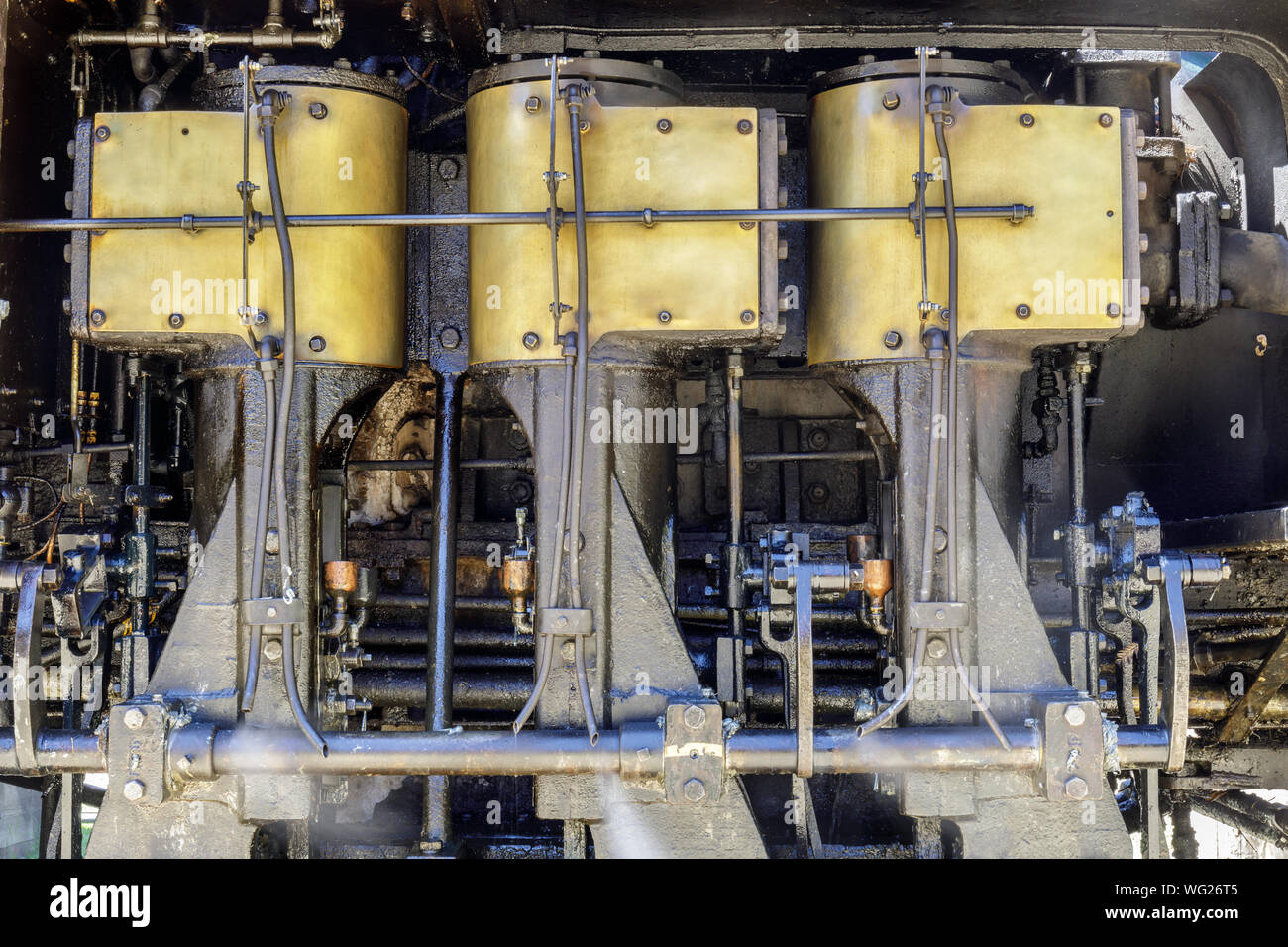 Felton, California - August 31, 2019: Engine of Shay locomotive used on ...