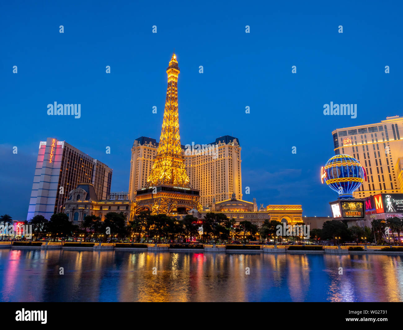 The Paris hotel in Las Vegas, Nevada. The hotel includes a half scale, 541-foot (165 m) tall ...